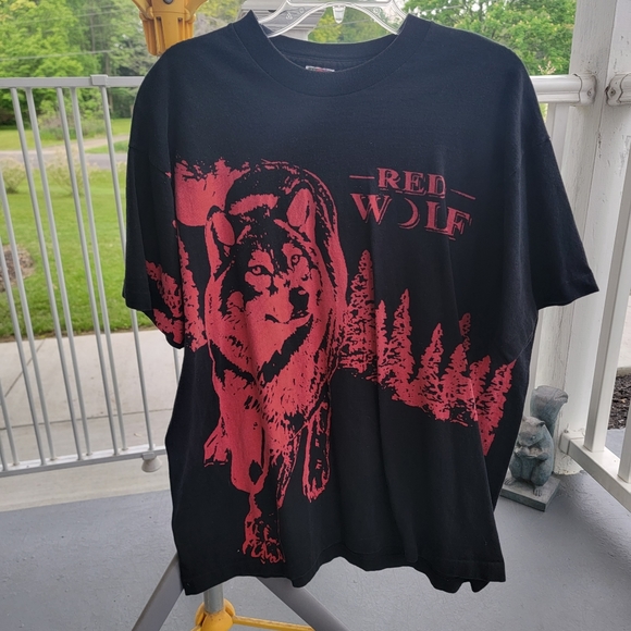 Shirts | Mens Red Wolf Shirt | Poshmark